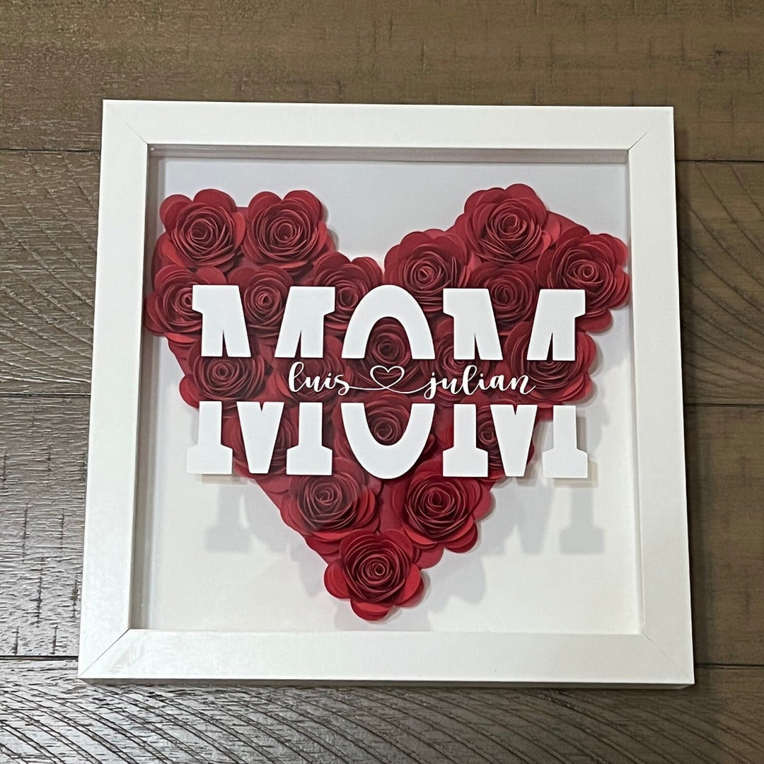 Personalized-mom-shadowbox-frame-valentine’s Day-mother’s Day-holiday ...