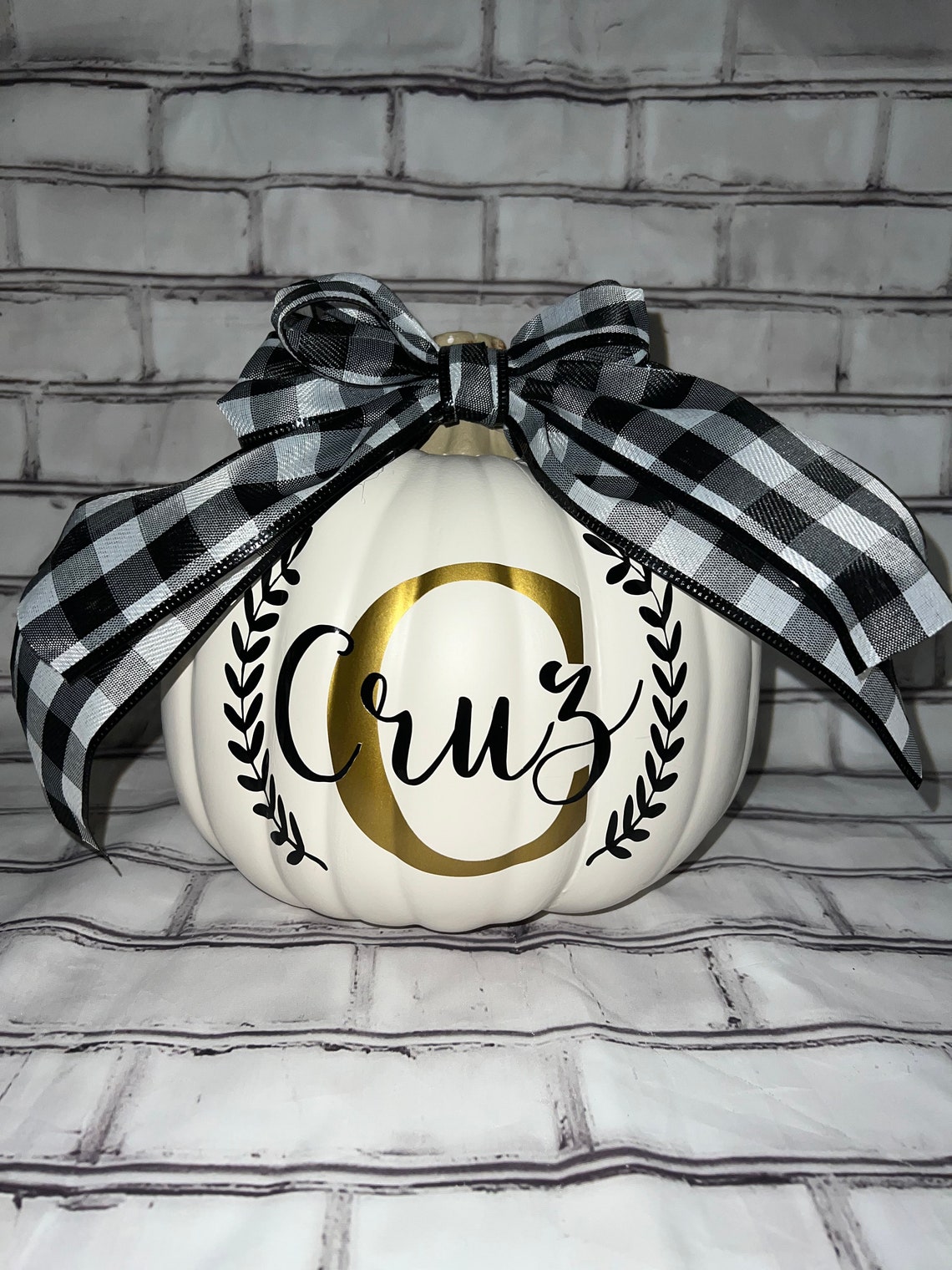 Monogram Decor-monogram Pumpkins-fall Decor-personalized Pumpkins ...