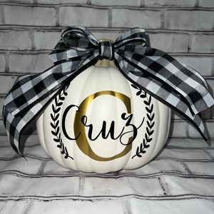 Monogram Decor-monogram Pumpkins-fall Decor-personalized Pumpkins ...