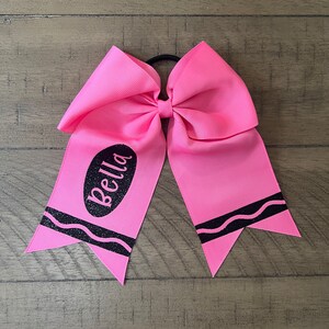 Personalized Back to School Bow,girl Pencil Hair Bow,cheer Bow,picture ...