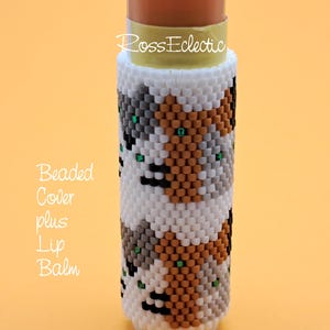 Lip Balm With Beaded Cover in Cats!! - Etsy