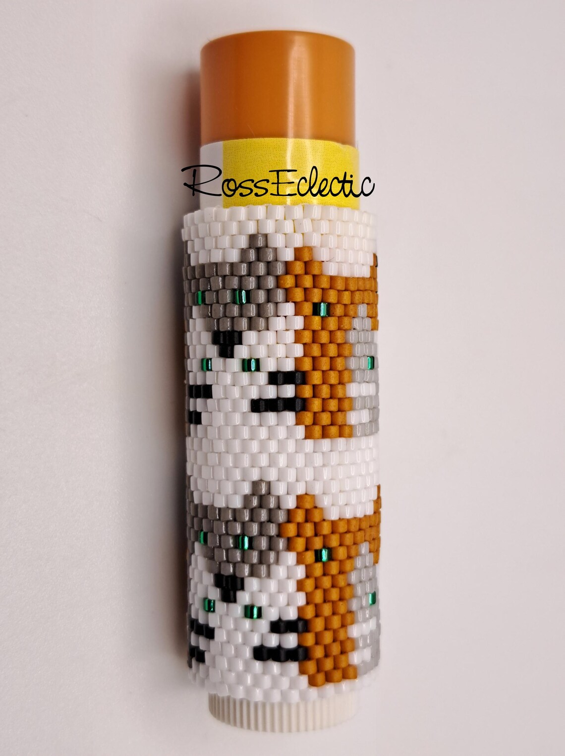 Lip Balm With Beaded Cover in Cats!! - Etsy