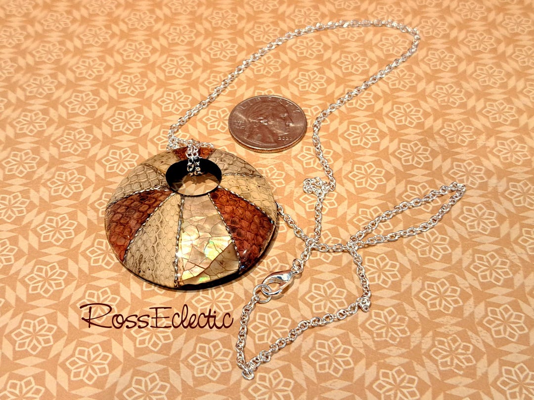 Offset Acrylic Donut Pendant Necklace - Etsy