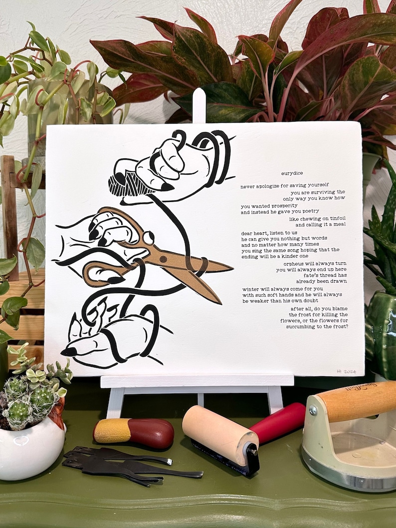 Eurydice Poem Broadside - Etsy