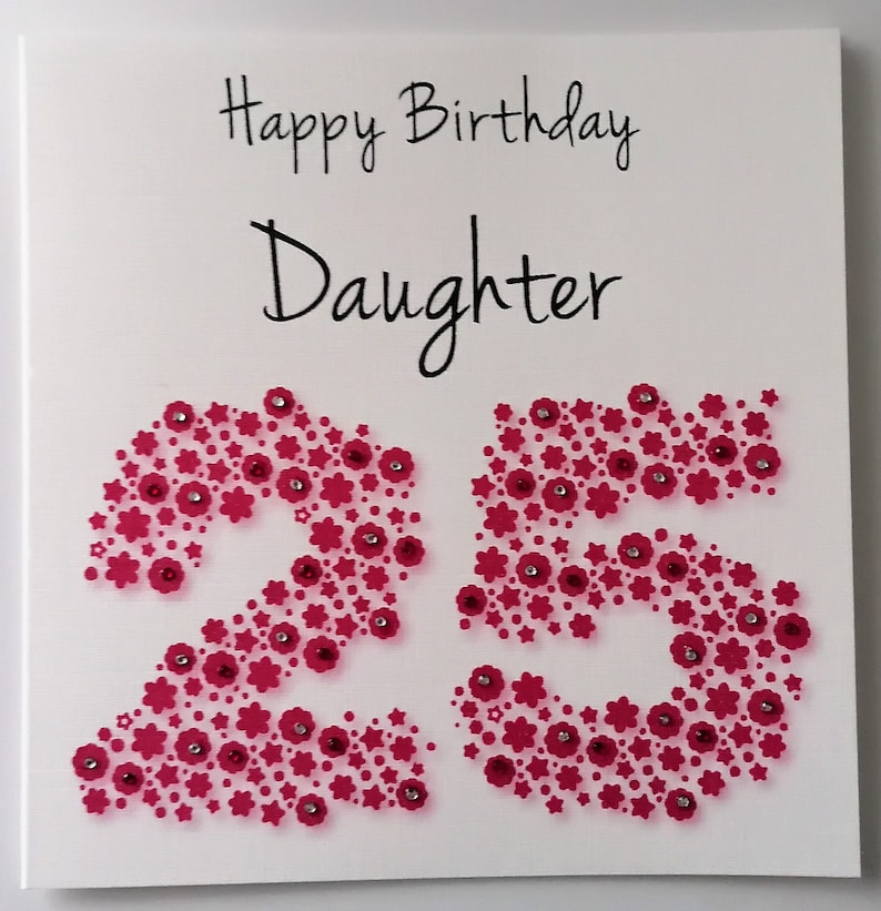 Happy Birthday Daughter 25 Card - Etsy