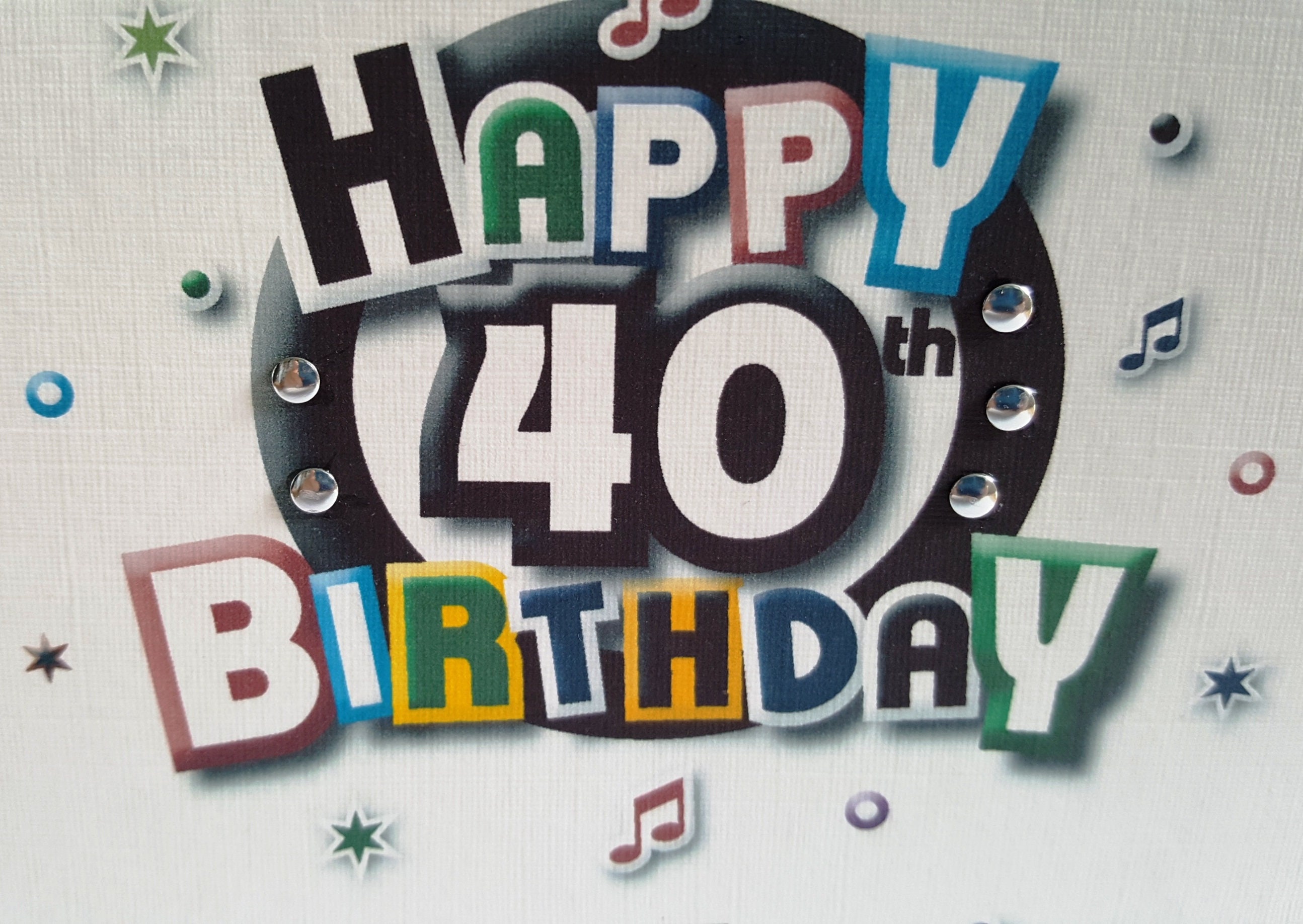 Daddy 40th Happy Birthday Funky Handmade Card - Etsy