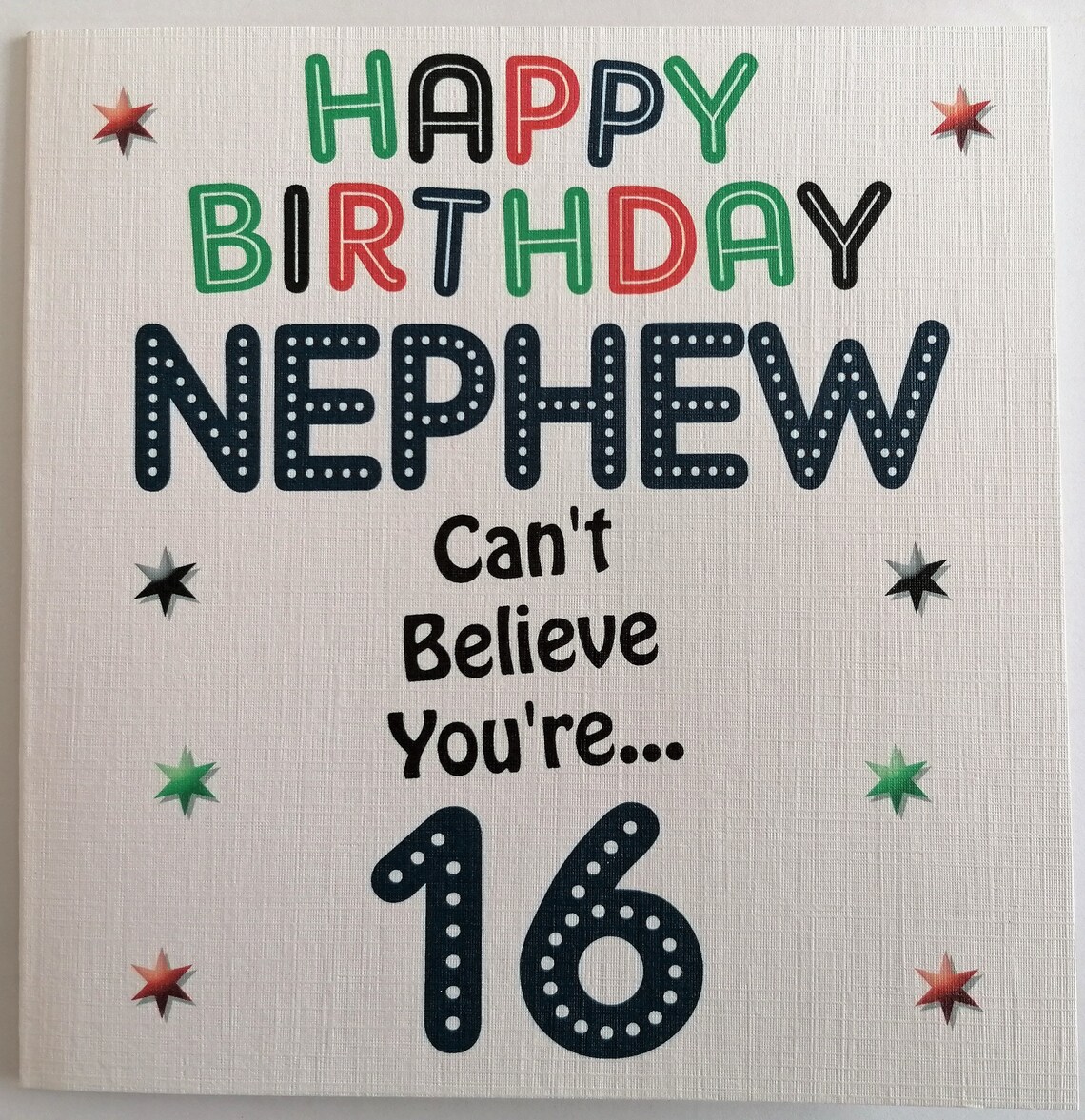 Nephew 16th Happy Birthday Card Can t Believe You re Etsy UK Nephew 16th Happy Birthday Card Can t Believe You re Etsy UK