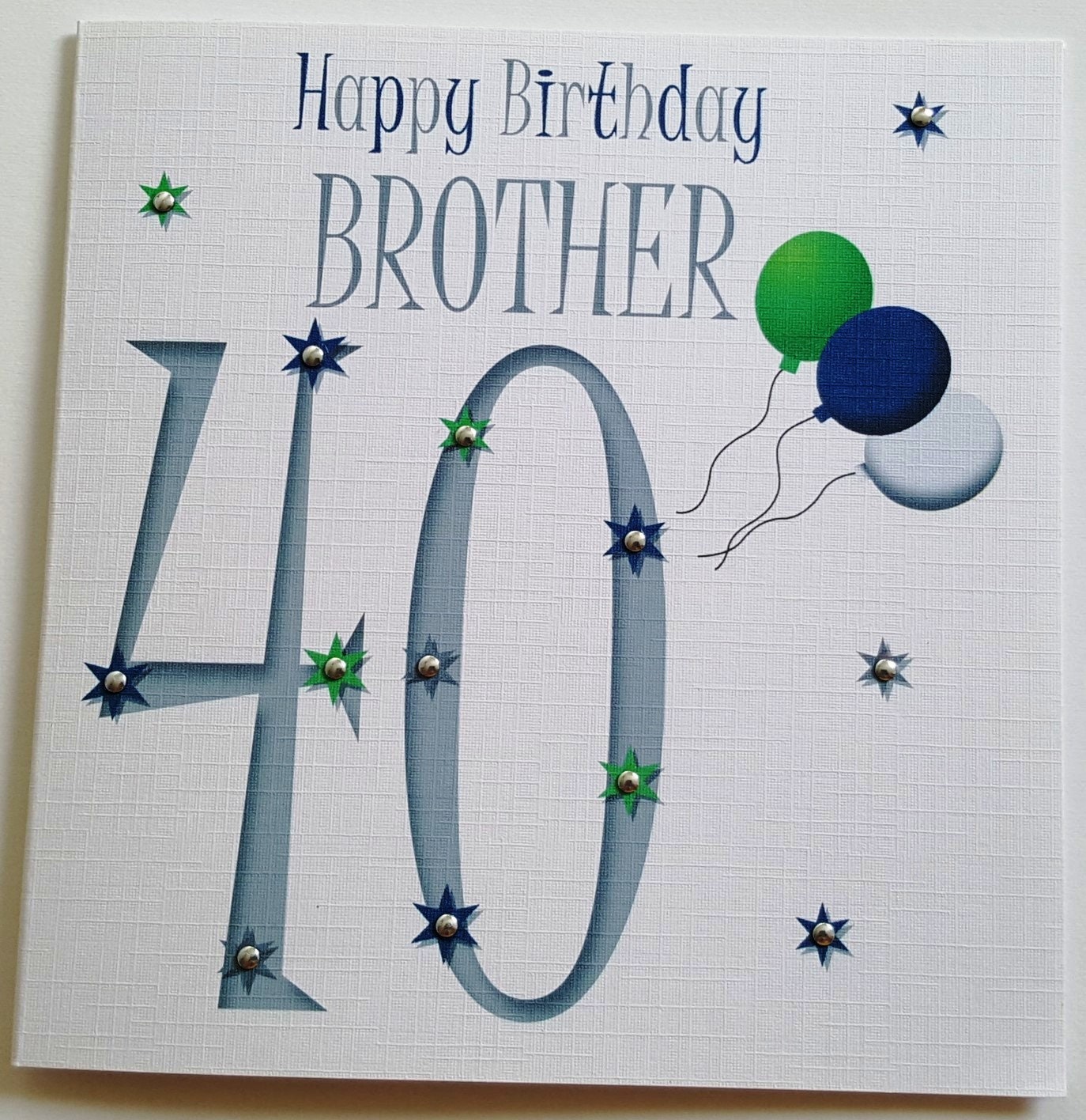 Brother 40th Happy Birthday Handmade Card - Etsy UK