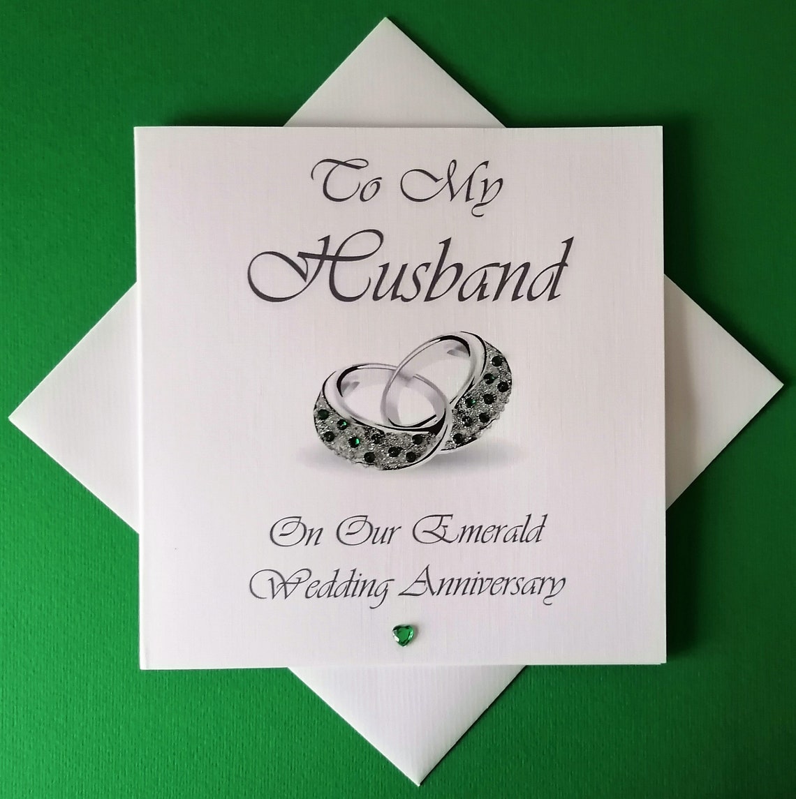 Happy Emerald Wedding Anniversary to my Husband Card - Etsy Italia