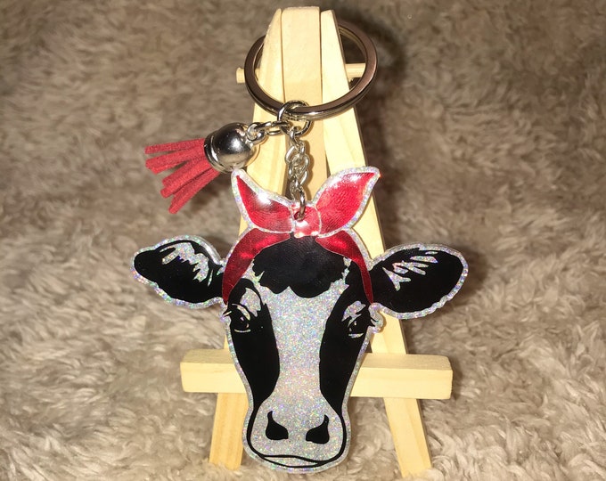 Cow Keychain, Keychains, Farm Keychain, Cows, Glitter Keychain, Sparkle ...