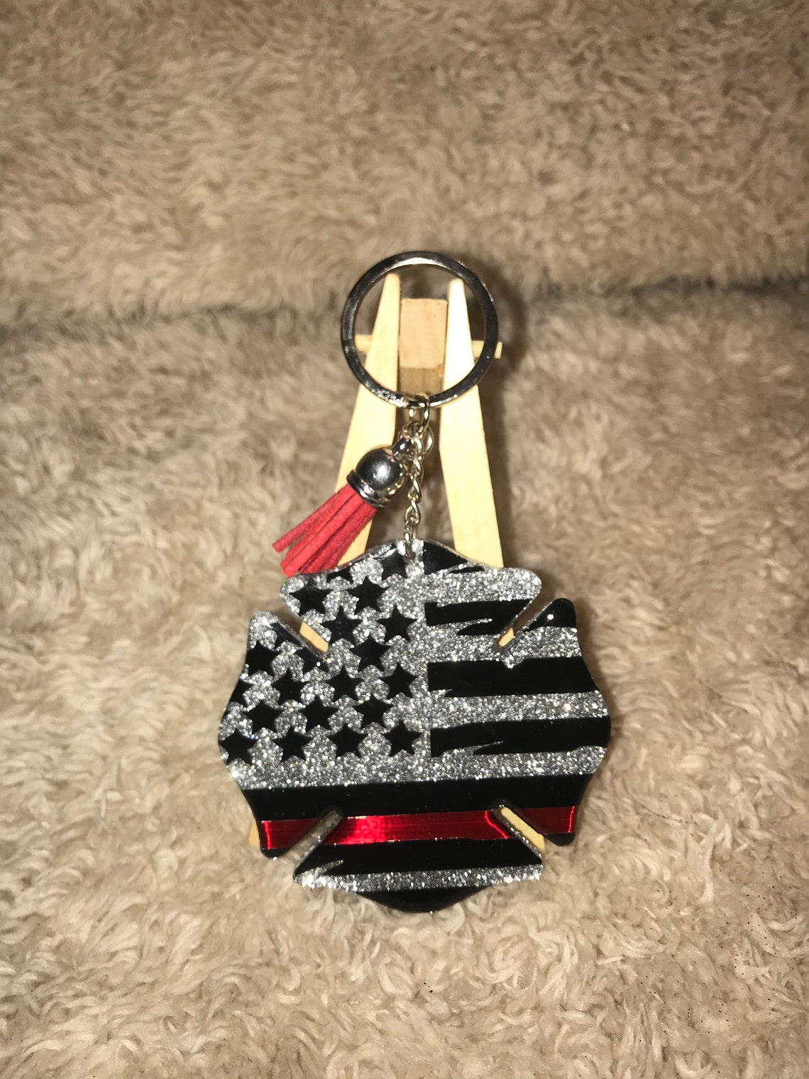 Maltese Cross Firefighters Firefighters Keychain Keychain | Etsy