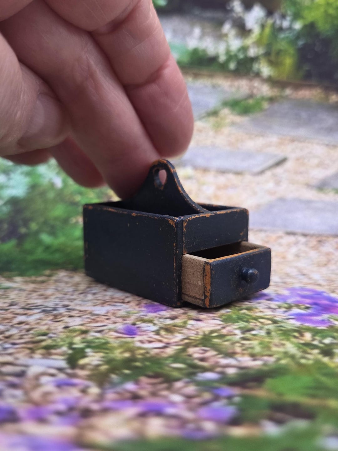 Miniature Tool Box, With Dark Blue Shabby Old Paint. Twelfth Scale - Etsy