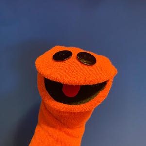 Old School Orange Sock Puppet - Etsy