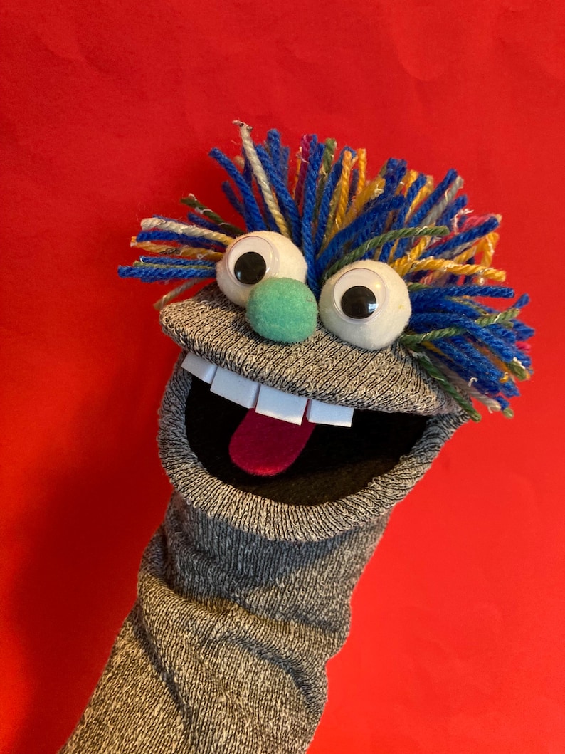 Wacky Grey Sock Puppet - Etsy