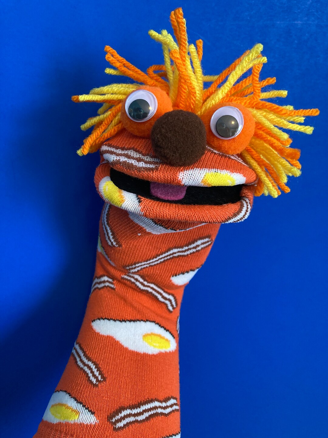 Bacon N Eggs Sock Puppet - Etsy