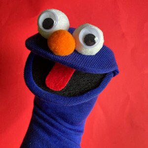 Nosey Blue Sock Puppet - Etsy