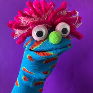 Summertime Watermelon Sock Puppet - Etsy