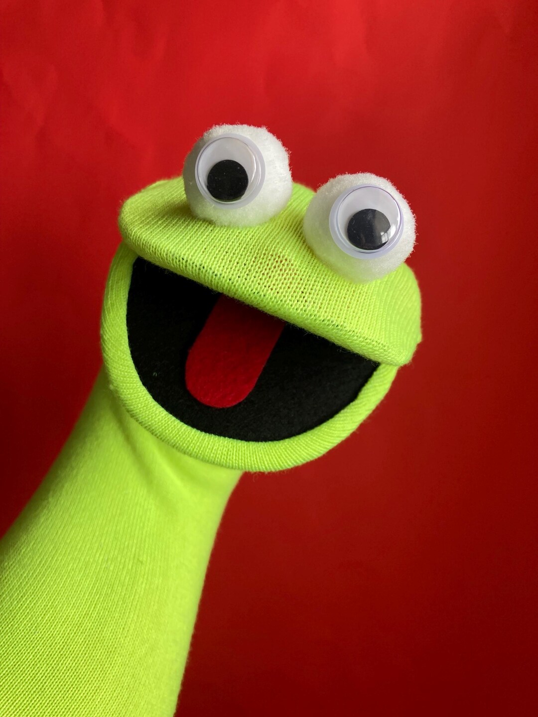 Classic Neon Yellow Sock Puppet - Etsy