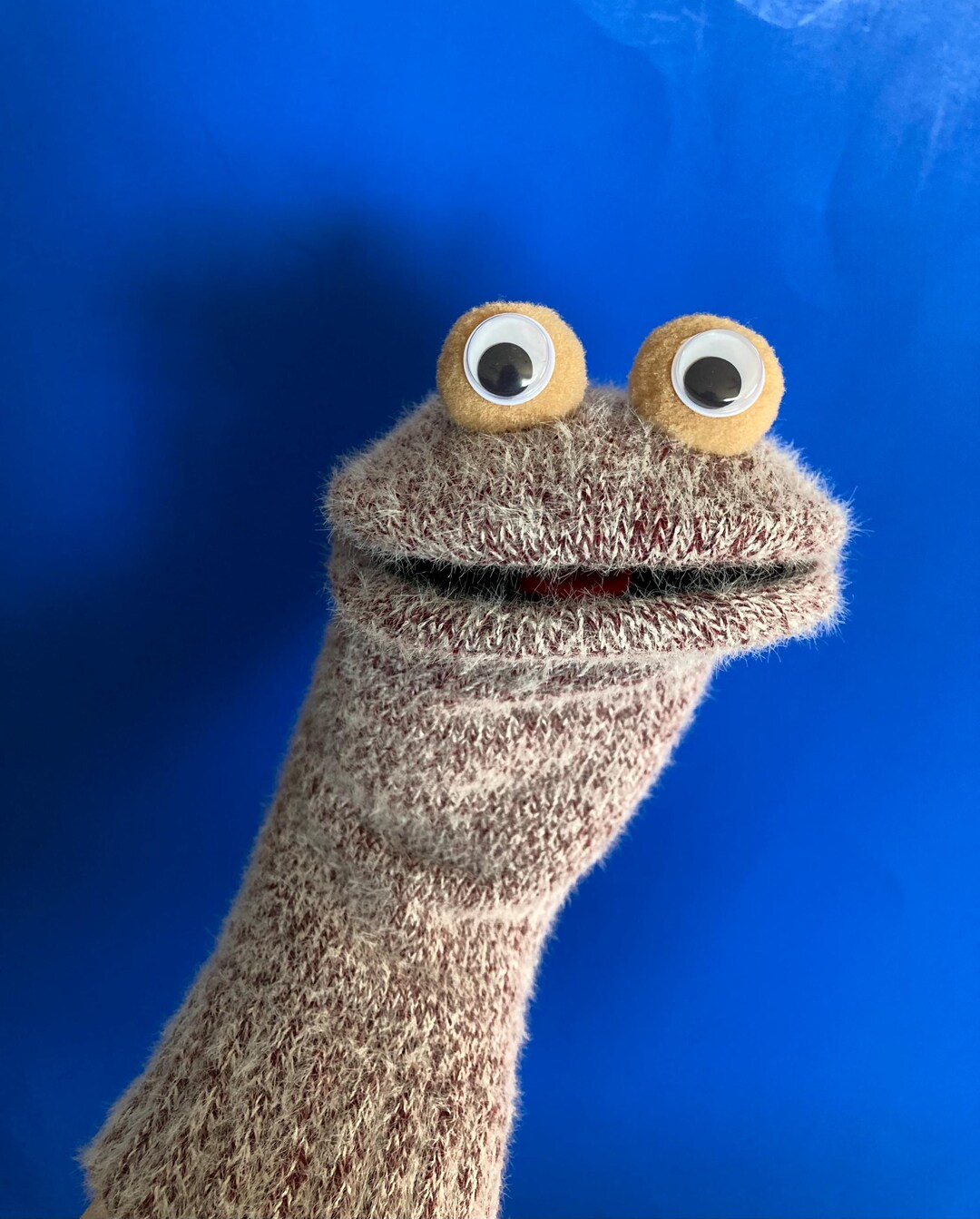 Fuzzy Burgundy Sock Puppet - Etsy