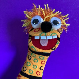 Yelling Yellow Sock Puppet - Etsy