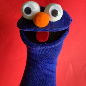 Nosey Blue Sock Puppet - Etsy