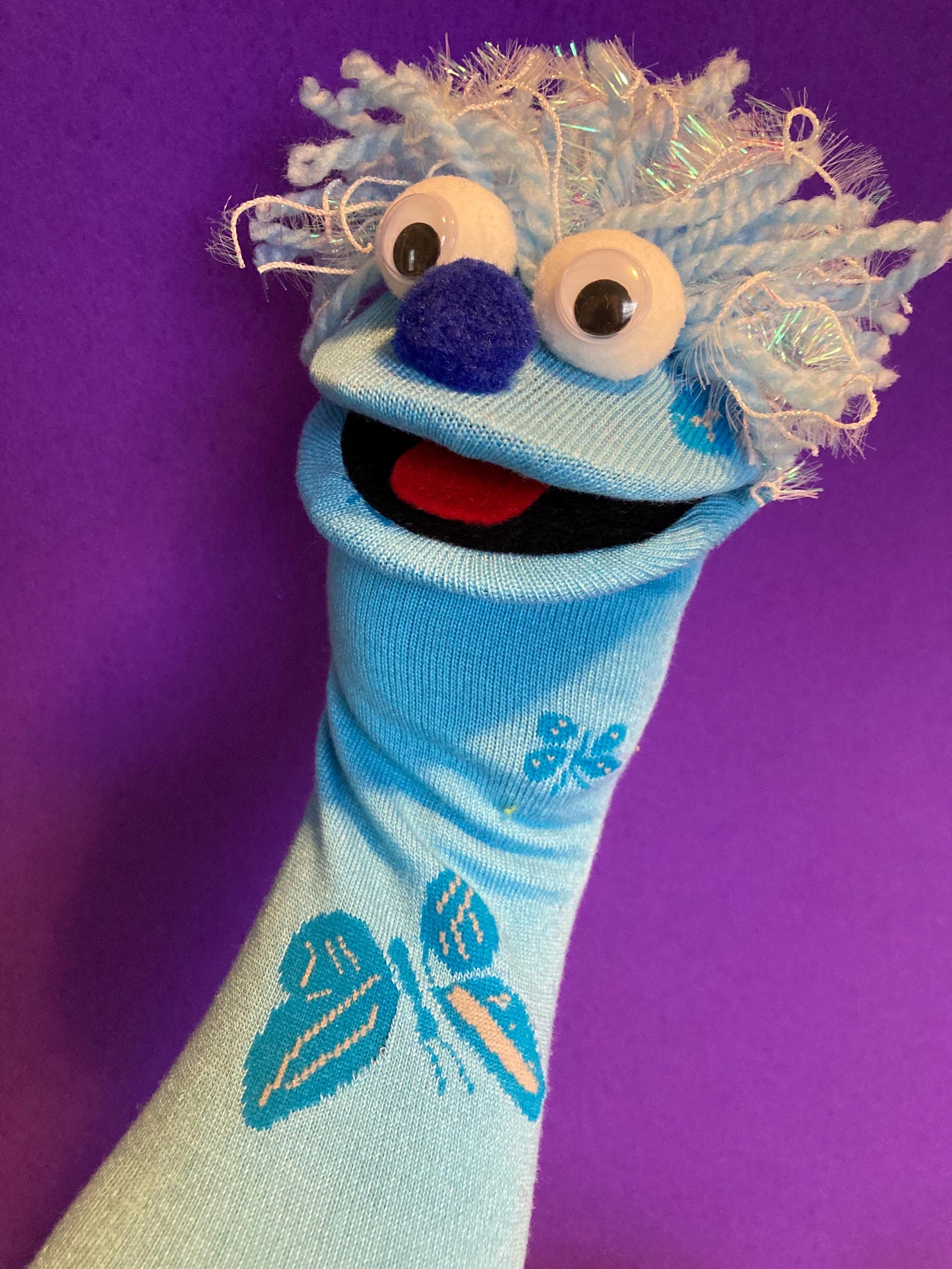 Blue Butterflies Sock Puppet - Etsy