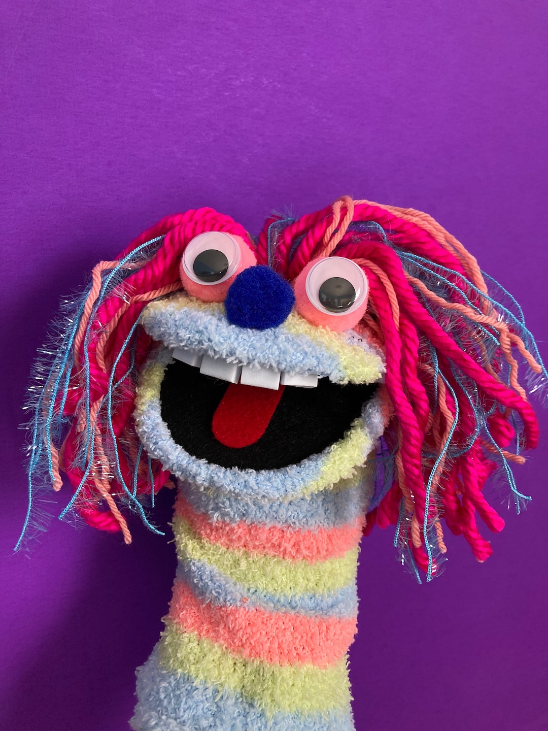 Fuzzy Cutie Sock Puppet - Etsy