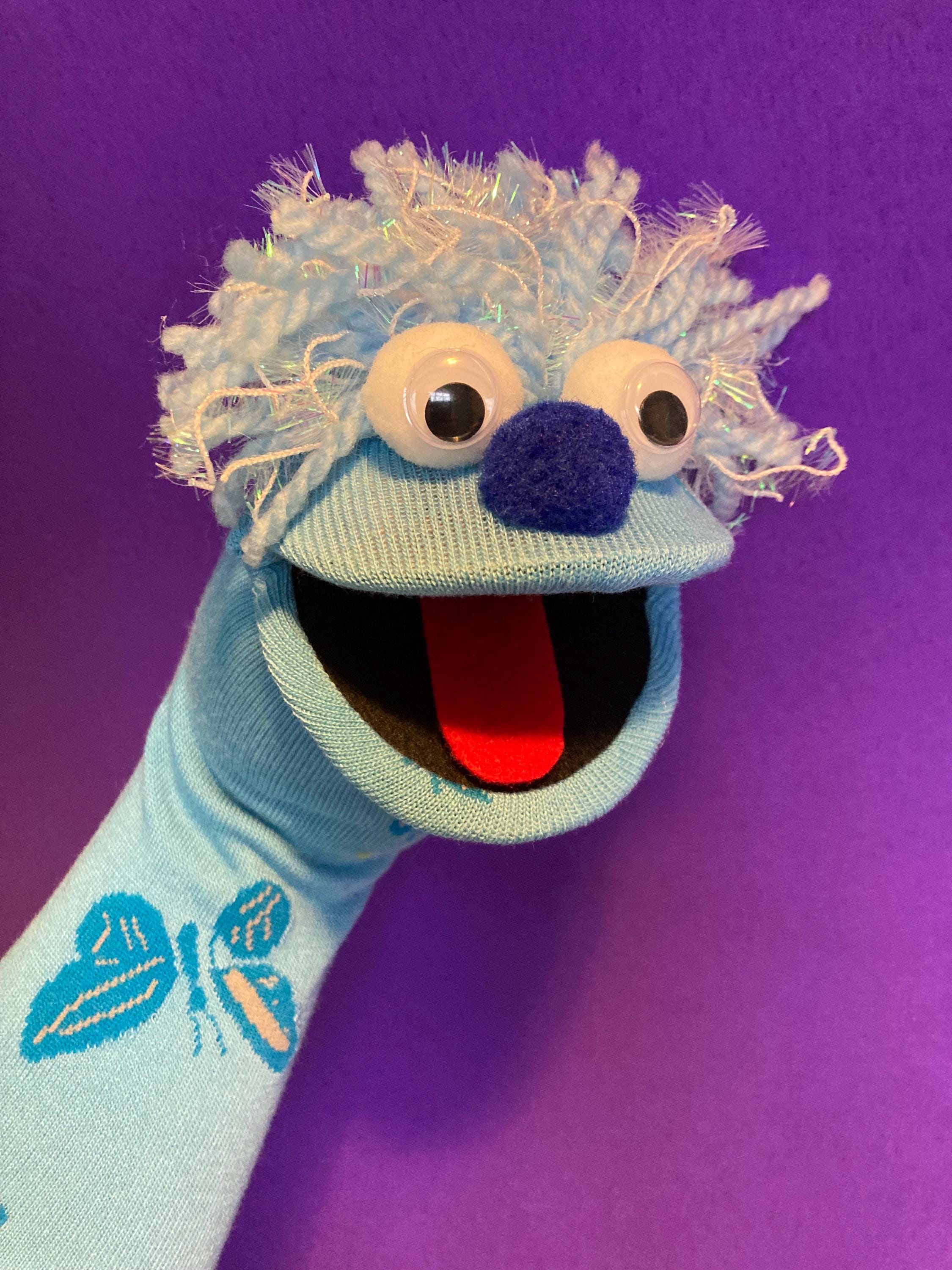 Blue Butterflies Sock Puppet - Etsy