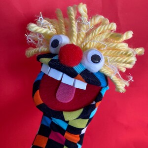 Vibrant Squares Sock Puppet - Etsy