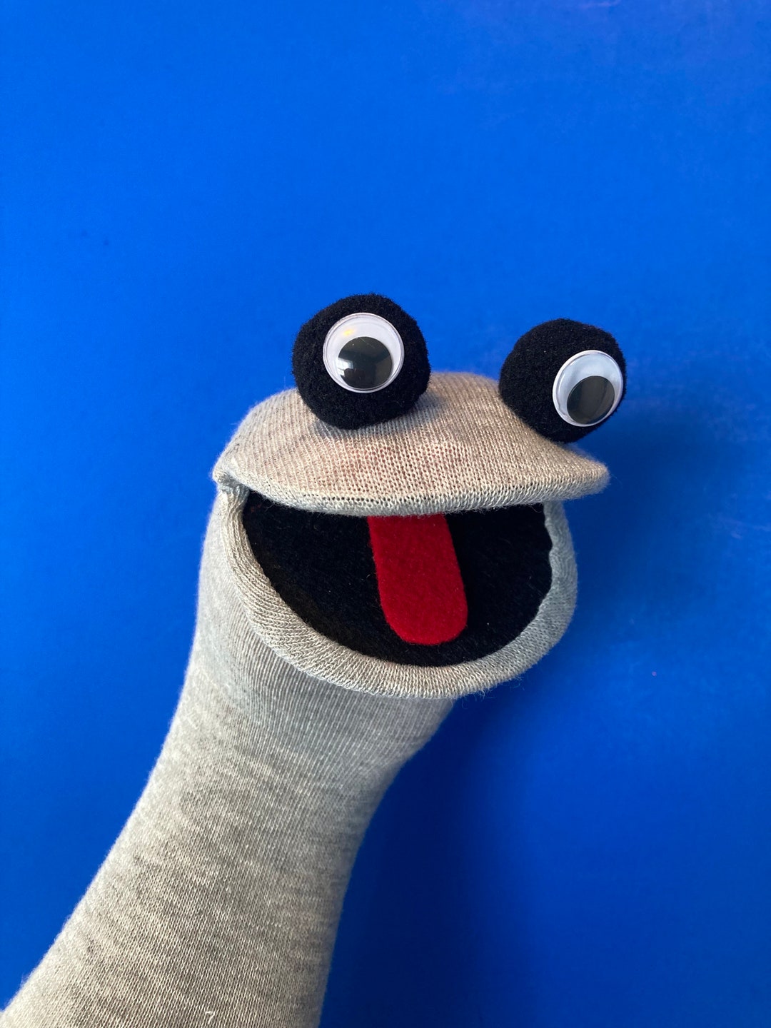 Simple Grey Guy Sock Puppet - Etsy