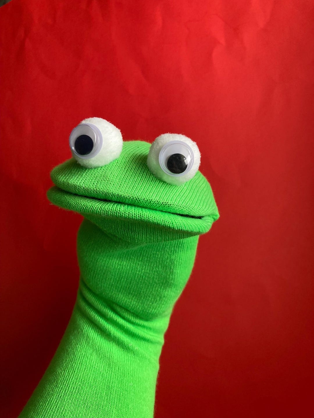 Classic Lime Green Sock Puppet - Etsy