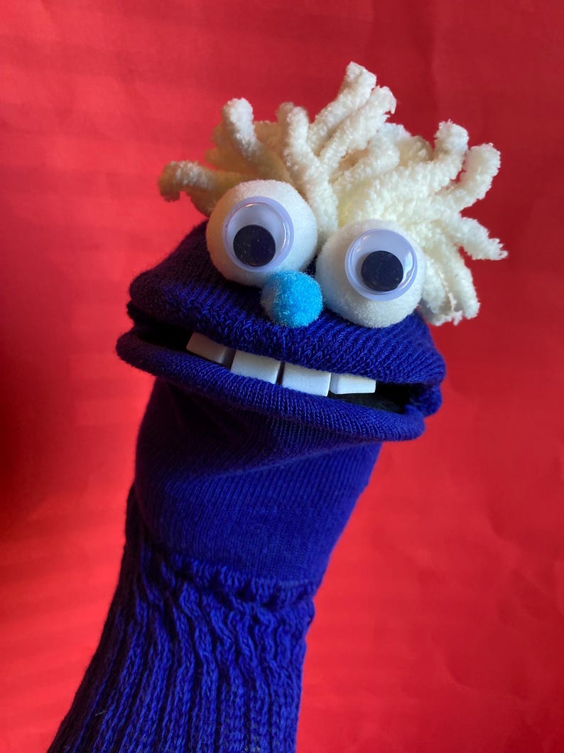 Royal Blue Sock Puppet - Etsy