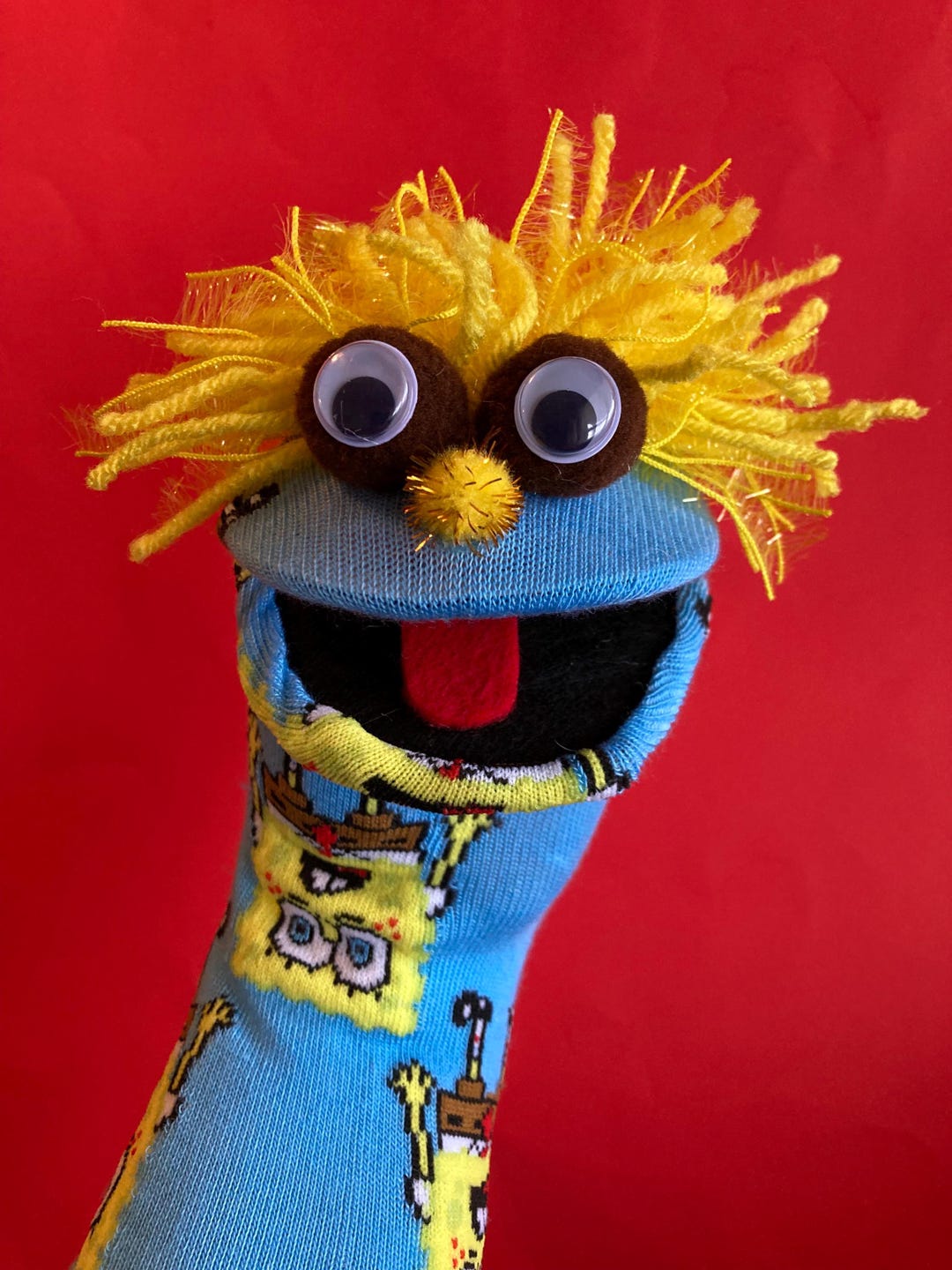 Sponge Bob Sock Puppet - Etsy