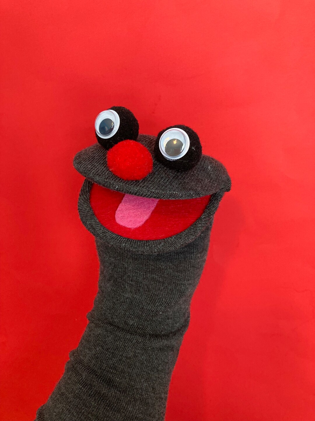 Charcoal Grey Buddy Sock Puppet - Etsy