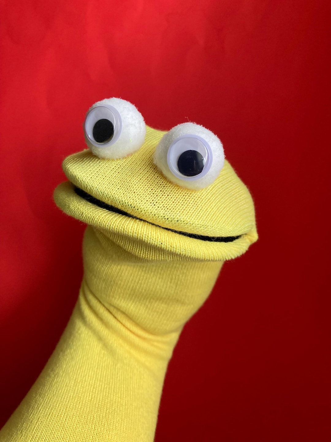 Classic Lemon Yellow Sock Puppet - Etsy
