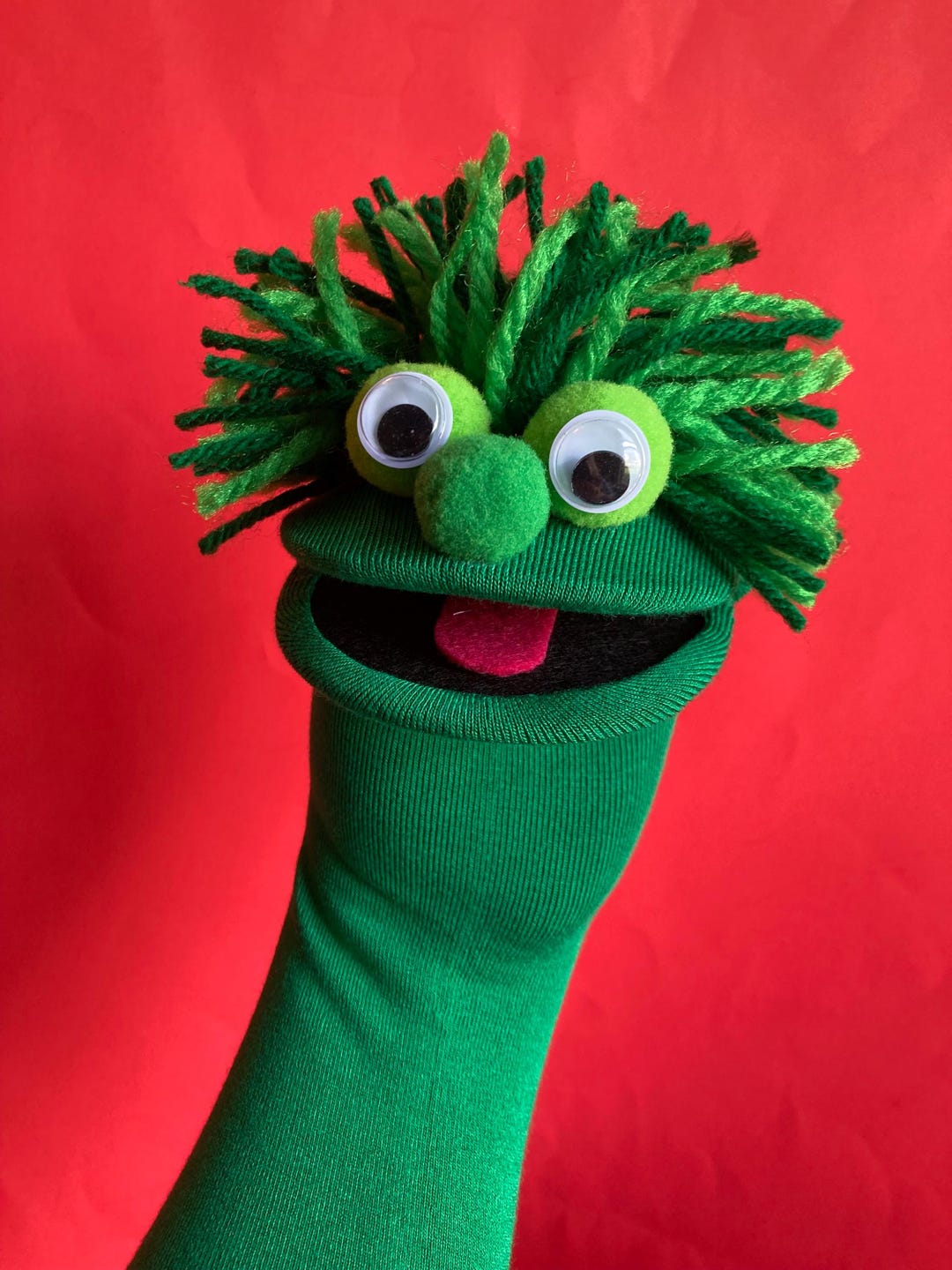 Goofy Green Sock Puppet - Etsy