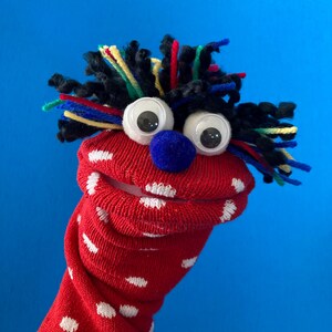 Red Polka Dot Sock Puppet - Etsy