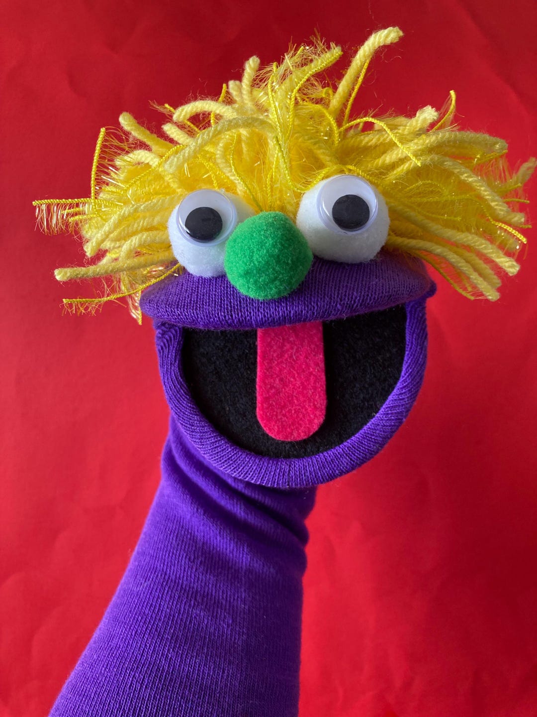 Purple Buddy Sock Puppet - Etsy