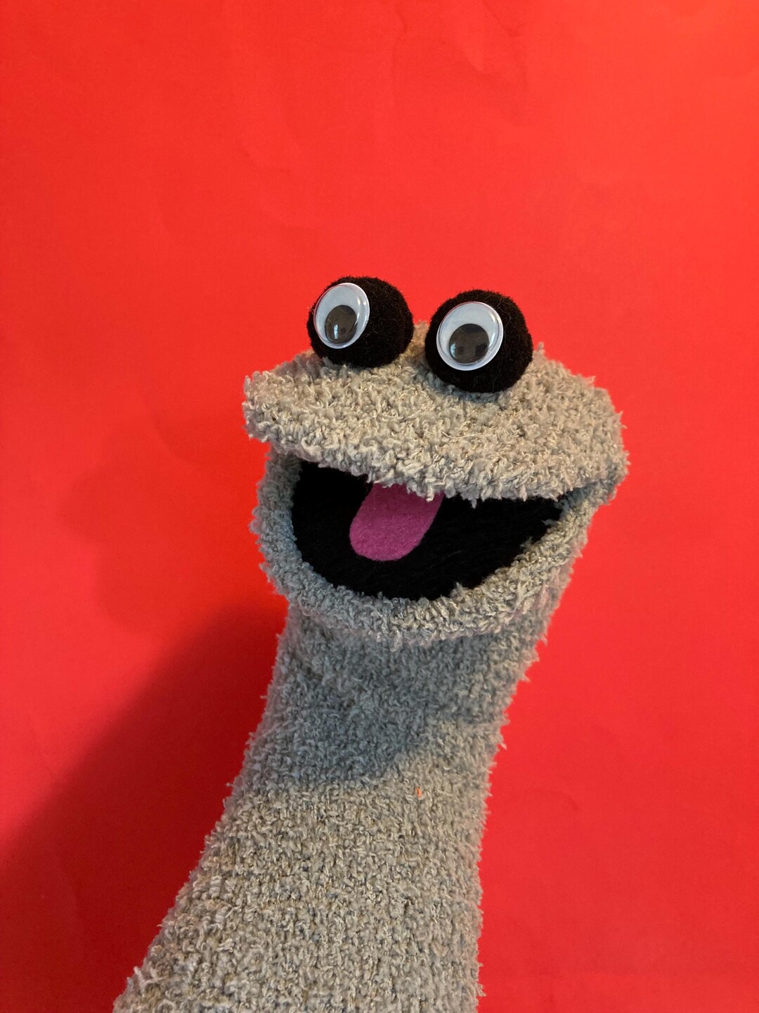 Fuzzy Buddy Grey Sock Puppet - Etsy