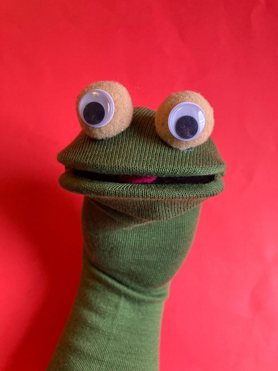 Classic Olive Sock Puppet - Etsy