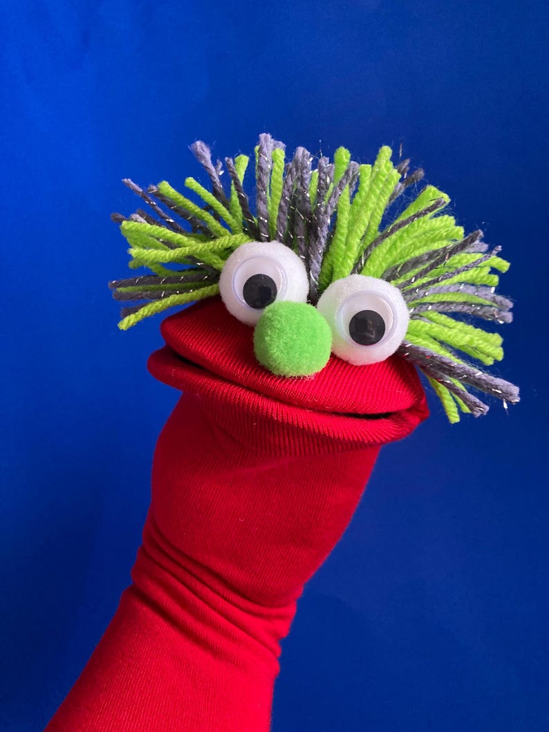 Silly Red Sock Puppet - Etsy