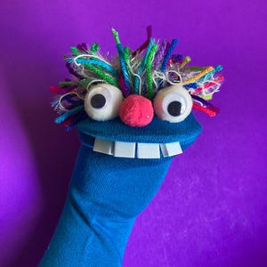 Turquoise Overbite Sock Puppet - Etsy