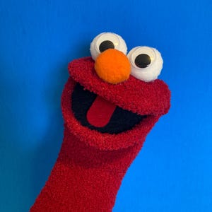 Little Red Monster Sock Puppet - Etsy