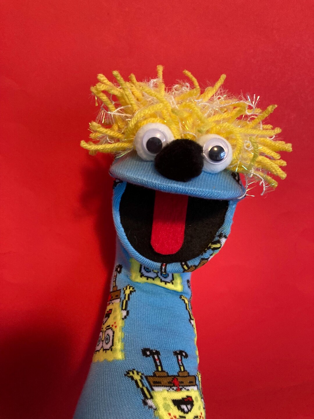 Sponge Bob Sock Puppet - Etsy