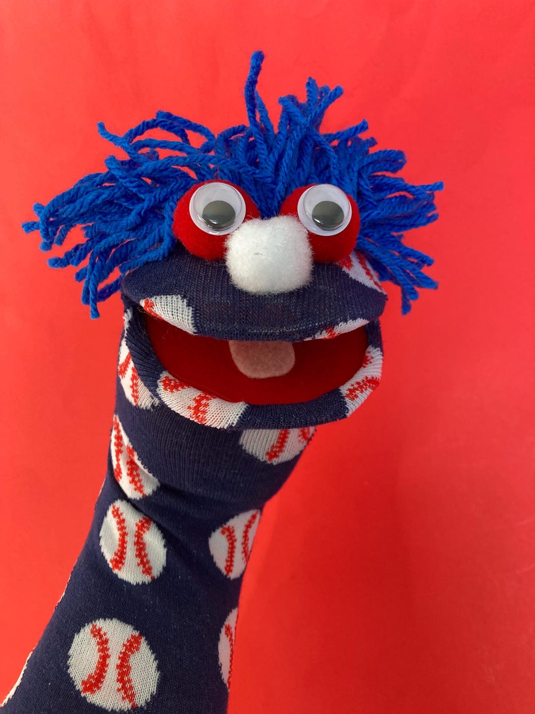 Baseball Dude Sock Puppet - Etsy