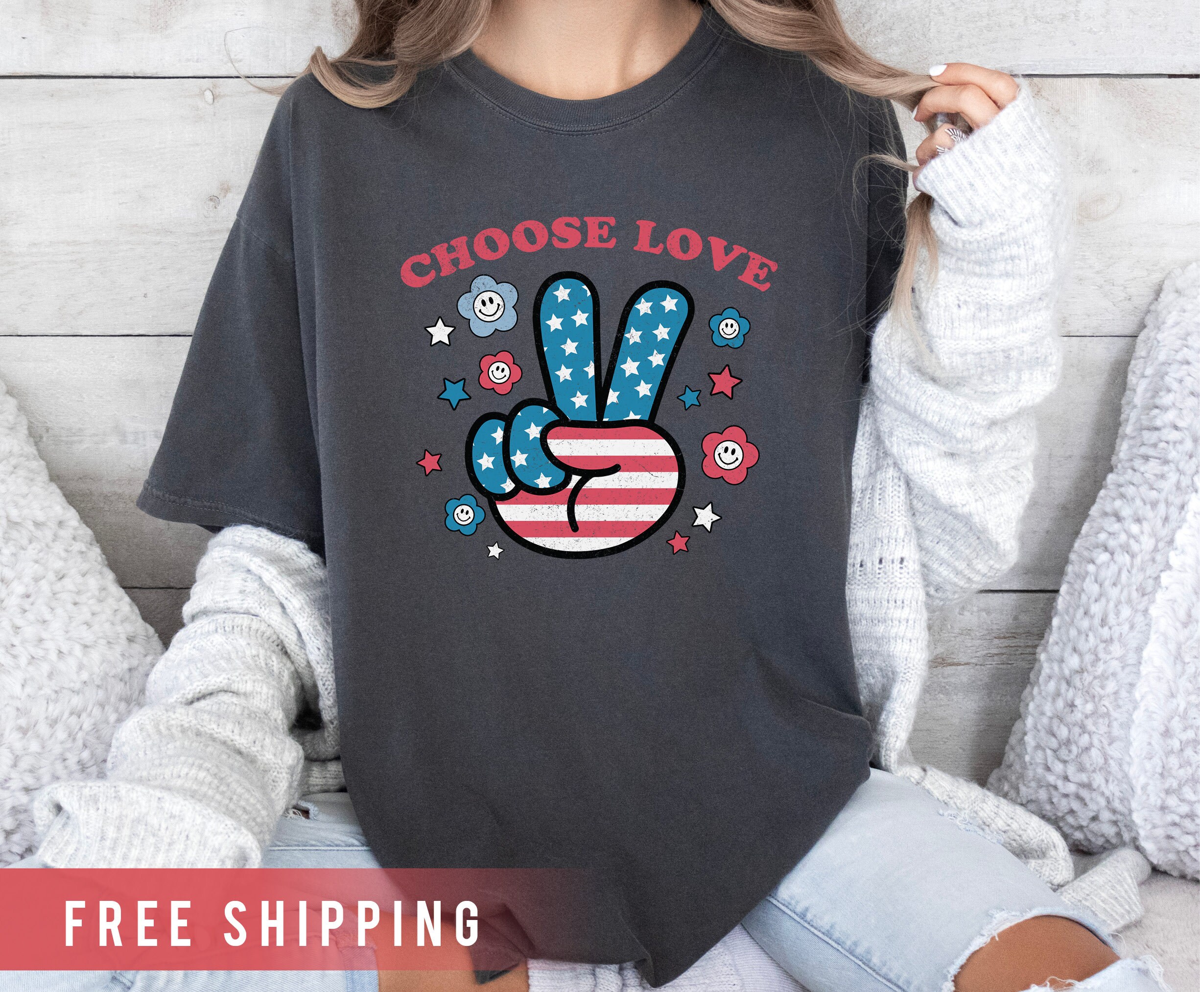 Retro Vote Shirt, Choose Love T Shirt, Peace, Womens Rights Tee ...