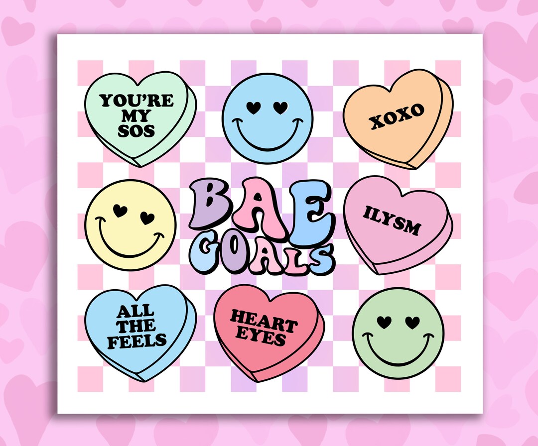 Digital Png Download, Candy Hearts Cute Valentines Day Png, Valentine's ...