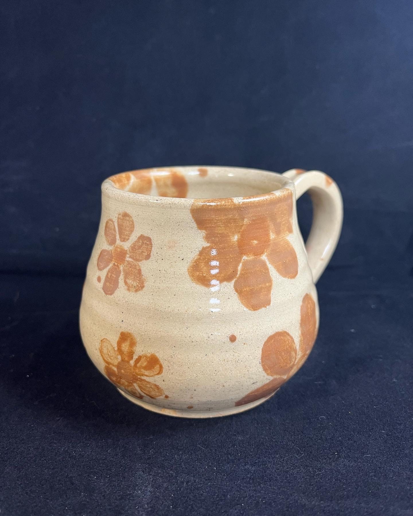 Neutral Floral Mug Pottery Mug Handmade Neutrals Boho - Etsy