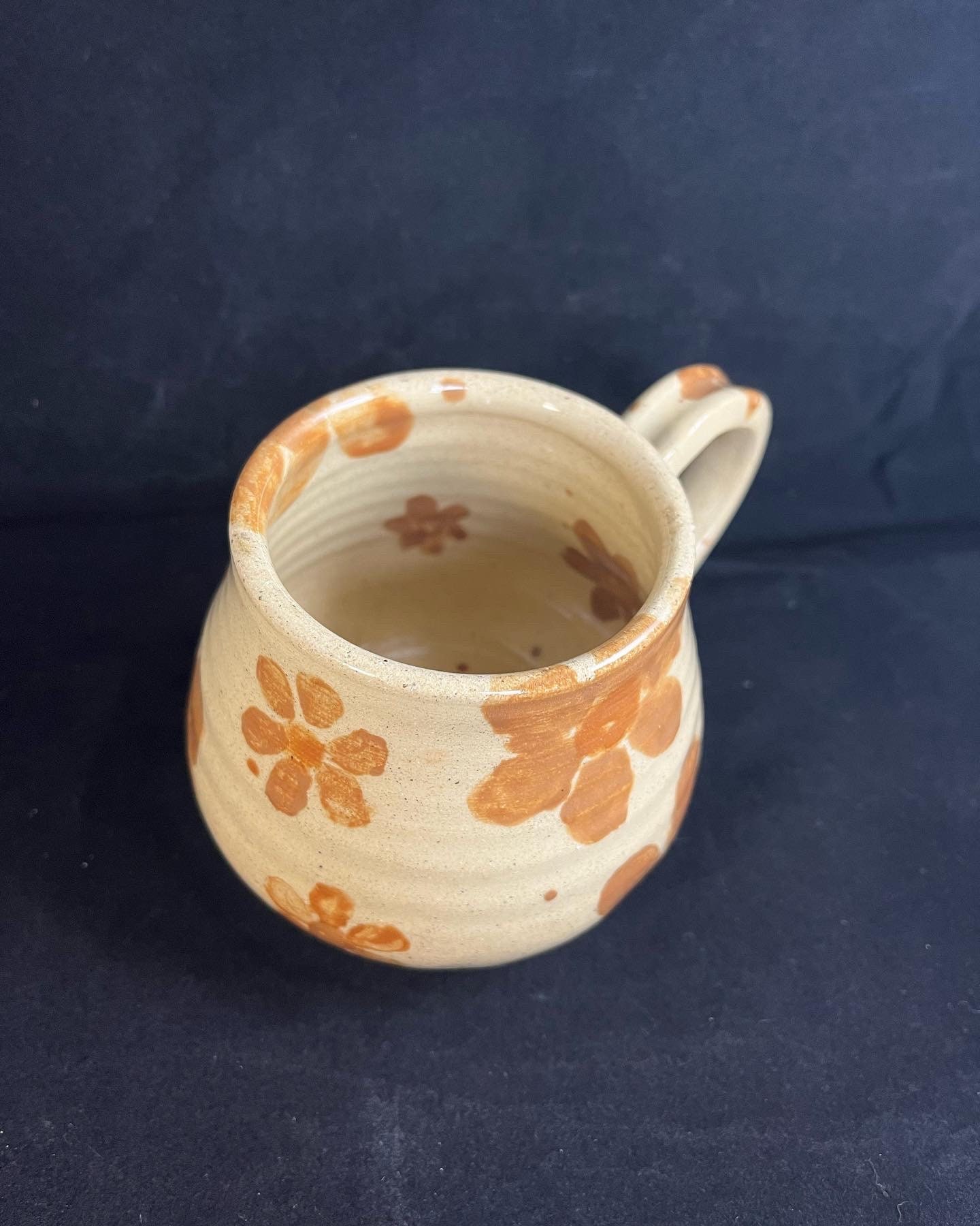 Neutral Floral Mug Pottery Mug Handmade Neutrals Boho - Etsy