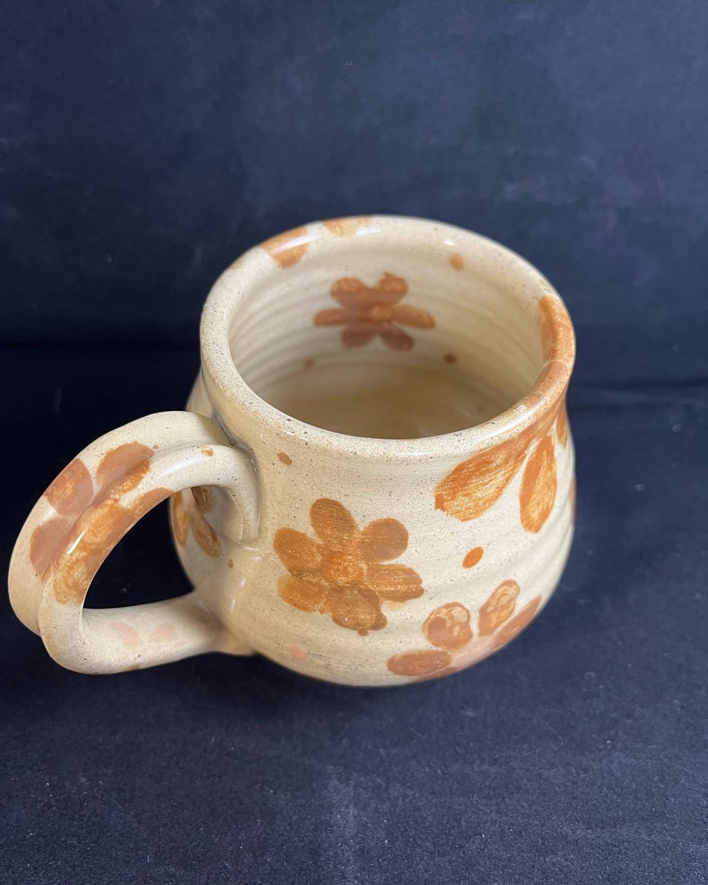 Neutral Floral Mug Pottery Mug Handmade Neutrals Boho - Etsy